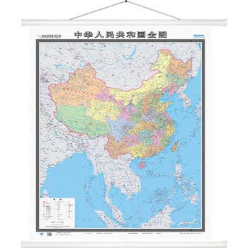 2021竖版中国全图挂图 中国地图挂图 办公室家用1.2米*1.4米 国家版图系列