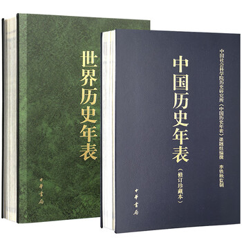 套超两册 世界历史年表+中国历史年表  精装珍藏本