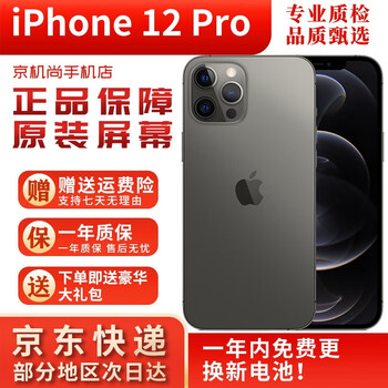 Apple iPhone12Pro 苹果12 Promax国行双卡5G全网通苹果12pro 二手手机 【12pro】石墨色 128G【99成新 ...