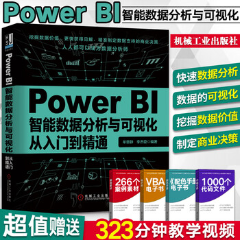 Power BI智能数据分析与可视化从入门到精通 Excel办公自动化VBA软件数据挖掘计算机数据库