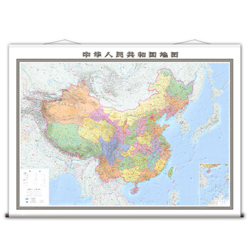 【企业版中国地图】2021年 中华人民共和国地图挂图  3*2.2米  政区 地形图