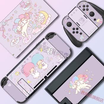 switch oled保护壳贴纸库洛米ns游戏机switch OLED贴膜玉 小双星贴纸(猫爪)