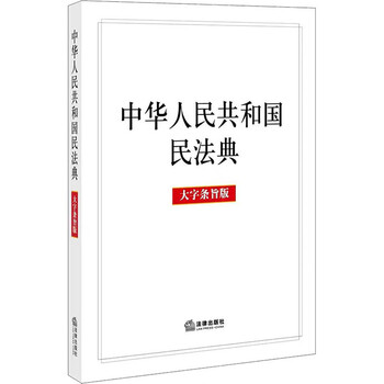 中华人民共和国民法典 大字条旨版