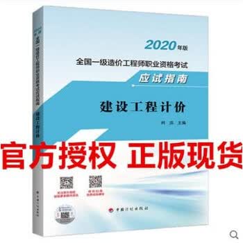 2020年版 一级造价工程师职业资格考试应试指南 建设工程计价