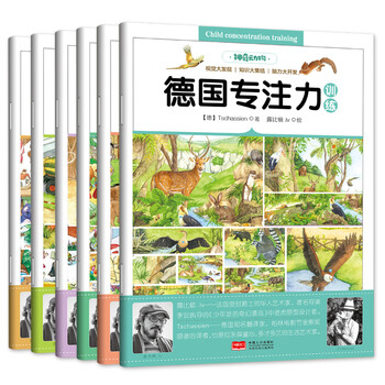 德国专注力全6册 养成大画册儿童专注力训练书 幼儿思维游戏书3-4-5-6-7岁全脑开发儿童图书