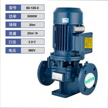 DCNB定制立式管道泵IRG离心泵380V工业增压泵锅炉冷却循环水泵大功率 65-125-3KW 全铜电机【图片 价格 品牌 报价】-京东