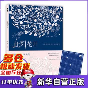 此刻花开  精美绝伦的手工纸雕书 和秘密花园、雕刻时光一样减压 休闲书籍【赠刻刀和垫板】