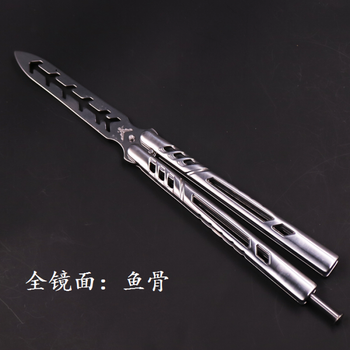 神孩子小刀yy4贴吧玩家 第四代免维护 蝴蝶梳练习刀 全镜面鱼骨【图片 价格 品牌 报价】-京东