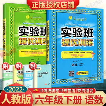 小学实验班提优训练六年级练习册 下册 语文数学2人教版