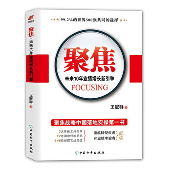聚焦：未来10年业绩增长新引擎 王冠群著 市场伪定位分析 战略中国落地实操书 企业实战验证有效策略