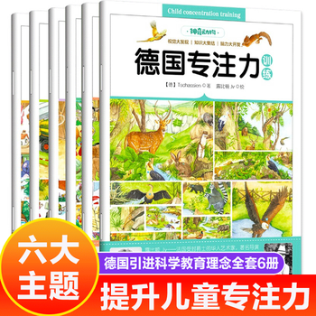 【正版包邮】德国专注力训练大书6册 儿童绘本找不同书逻辑思维训练书籍 养成大画册幼儿思维游戏书3-4-5-6-7岁全脑开发儿童图书