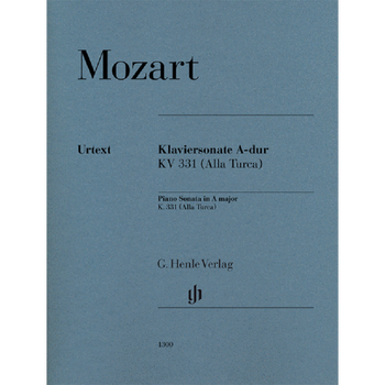 莫扎特 A大调奏鸣曲 土耳其进行曲K331 钢琴带指法 亨乐Mozart Sonata HN1300