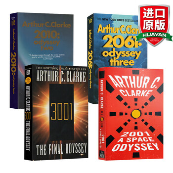 A Space Odyssey 英文原版 阿瑟克拉克 太空漫游四部曲 科幻悬疑文学小说 四册 Arthur C Clarke 英文版 进口英语原版书籍
