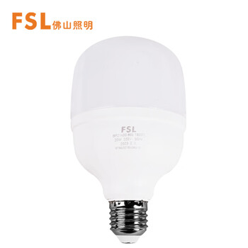 【FSL柱形LED灯泡】佛山照明（FSL）LED灯泡柱形球泡节能球泡物业商用大功率光源超亮E27螺口灯泡20W黄光（3000K）【行情 报价 价格 评测】-京东