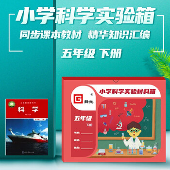 小学科学实验器材全套装新教科版教材同步实验盒一二三四五六年级上册下册物理电磁学课本配套材料箱爱牛科教 五年级下册