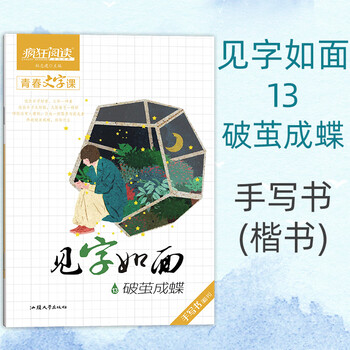天星教育 2021疯狂阅读 青春文字课 见字如面13破茧成蝶手写书楷书练字帖硬笔书法文艺练字本