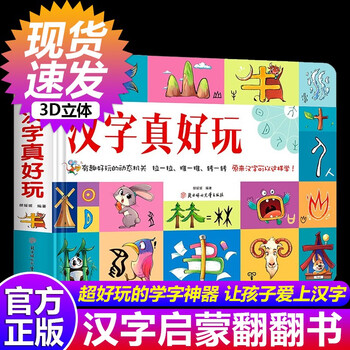 汉字真好玩学习认知启蒙书 拼音真好玩幼小衔接学习认知启蒙书3D立体机关翻翻书2-3—6-8岁宝宝汉字启蒙幼小衔接一年级老师推建议阅读书籍 正版 汉字真好玩