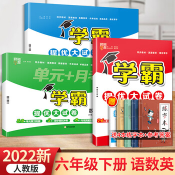 可单买/2022新版学霸提优大试卷六年级下册 语文数学英语 人教版 六年级下