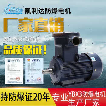 凯利达YB3电动机YBX3防爆电机立式卧式3相隔爆型 可定制YBX4和CT4 国标YBX3-71M2-4/1350转0.37kw【图片 价格 品牌 报价】-京东