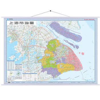 2022年 上海地图 1.1*0.8米 挂绳版挂图