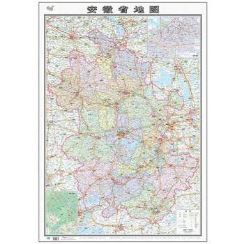 2022年 中国分省地图 107*76厘米 无折痕版 覆膜防水墙贴挂图 安徽省地图