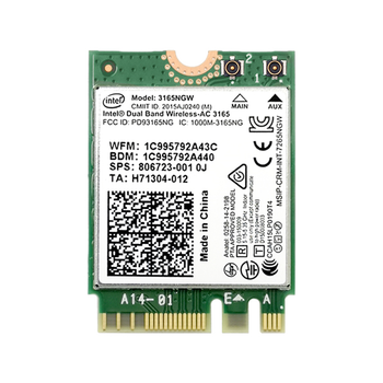 INTEL3165AC NGFF双频 5G无线网卡4.0蓝牙433M超3160华硕戴尔索尼 316 3165 拆机 单网卡【图片 价格 品牌 ...