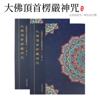 楞严咒经书抄经本楞严经手抄本经文临摹硬笔佛经字帖结缘复古 6本+1笔20芯+经袋