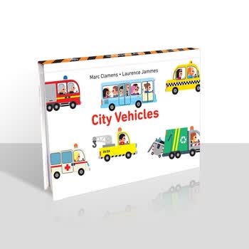 英文原版绘本 城市汽车City Vehicles，精装纸板 机关游戏互动书