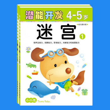 小小孩潜能开发丛书4-5岁迷宫共2册 四岁五岁儿童启蒙图书幼儿园中班早教益智书籍宝宝智力开发走迷宫书