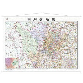 2022年 四川省地图 1.1米*0.8米 挂绳版 防水哑光膜 高清政区交通图