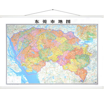 东莞市地图1.6*1.1米高清双面覆膜家用办公室会议室地图挂图