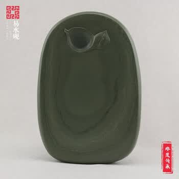 国家非遗 砚台 原石砚台 易水砚台《一叶知秋》 老坑玉黛石 书写绘画礼品砚 精品收藏砚台