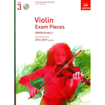 英皇考级新版小提琴精选曲目三级2016-2019带钢伴谱附CD 英文原版