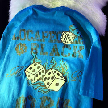 FHRU国潮美式复古重磅t恤男女宽松ins潮百搭半袖情侣装上衣男 31-13-宝蓝 2XL【图片 价格 品牌 报价】-京东