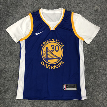 潮穿搭篮球服套装透气背心库里30号球衣真两件T恤情侣球服定制diy 蓝色库里30上衣+T恤 XL(身高165-170cm)