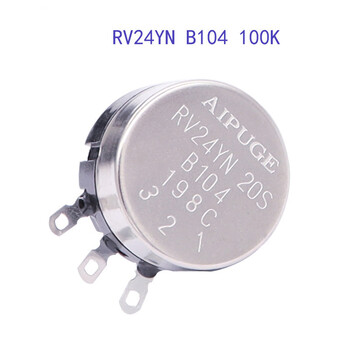 奥比木RV24YN20S碳膜2W电位器旋钮单圈可调电阻B103 B102 B202 B502 20 RV24YN 20S-B104 100K ...