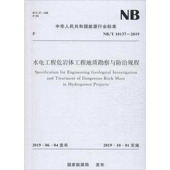 水电工程危岩体工程地质勘察与防治规程 NB/T 10137-2019