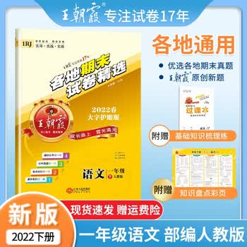 2022下册王朝霞各地期末试卷精选一年级下册语文数学人教版北师版苏教版同步练习册冀教版单元检测同步测试新中小学教辅 一年级语文（部编人教版）