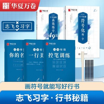 控笔训练字帖志飞习字行书技法秘籍数字化高效练字49法符号字帖入门华夏初高中钢笔硬笔书法练习临摹描红
