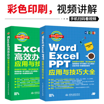 【套装2本】Excel书籍 Word Excel PPT应用与技巧大全 office办公自动化 新书