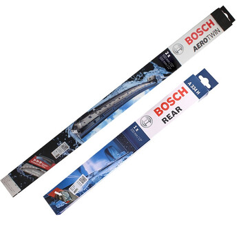 【博世前窗 3397009843+后窗3397016387】博世(BOSCH)雨刷器/雨刮器/雨刮片前后套装适用于（奔驰GLC 16-19年 ...