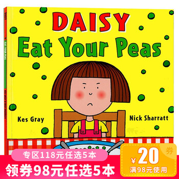 Daisy Eat Your Peas 吃豆子不挑食 廖彩杏吴敏兰书单 英文原版儿童绘本 Nick Sharratt 启蒙学习英文版 图画故事书 亲子互动