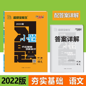天利38套 2022版 语文 中考习题小题 超级全能生