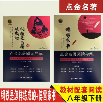 点金名著阅读导练 简爱儒林外史海底两万里骆驼祥子钢铁是怎样炼成的傅雷家书朝花夕拾·呐喊昆虫记红星照耀中国西游记艾青诗选水浒传 钢铁是怎样炼成的+傅雷家书2本