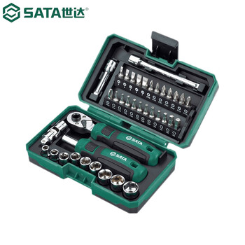 【世达05498】世达（SATA）手动工具套棘轮扳手螺丝批综合组套 05498 38件套棘轮扳手&螺丝批综合组套05498【行情 报价 价格 ...
