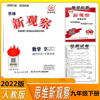 2022版 思维新观察九年级下册数学 新观察系列丛书 新观察9年级下册数学 人教版
