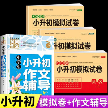 2021小升初真题卷刷题人教版语文数学英语部编六年级下册总复习教辅资料全套专项训练模拟试卷卷子 4册 小升初模拟试卷+作文辅导