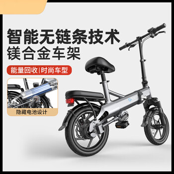 UHFV新国标无链条电动折叠自行车代驾代步轴传动迷你小型电动车 智动送报警器睿能版送报警器+GP 48V【图片 价格 品牌 报价】-京东