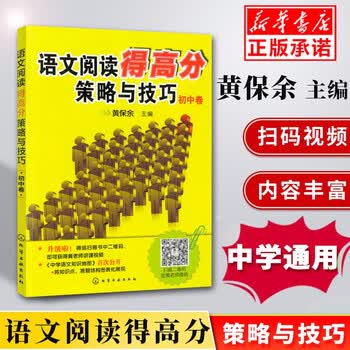 现货语文阅读得高分策略与技巧(初中卷) 中学语文阅读理解 语文同步拓展阅读 初中基础知识手册 中学语