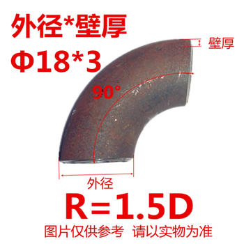 碳钢弯头1.5D钢管无缝弯头90度国标焊接管件钢制冲压弯头镀锌 18*3【图片 价格 品牌 报价】-京东